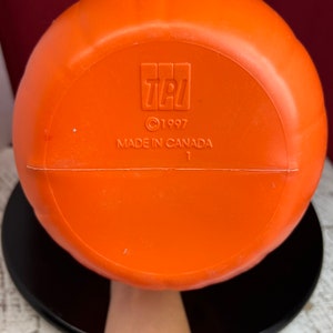 Vintage TPI 1997 Blow Mold Pumpkin Candy Trick or Treat Bucket Jack-o ...