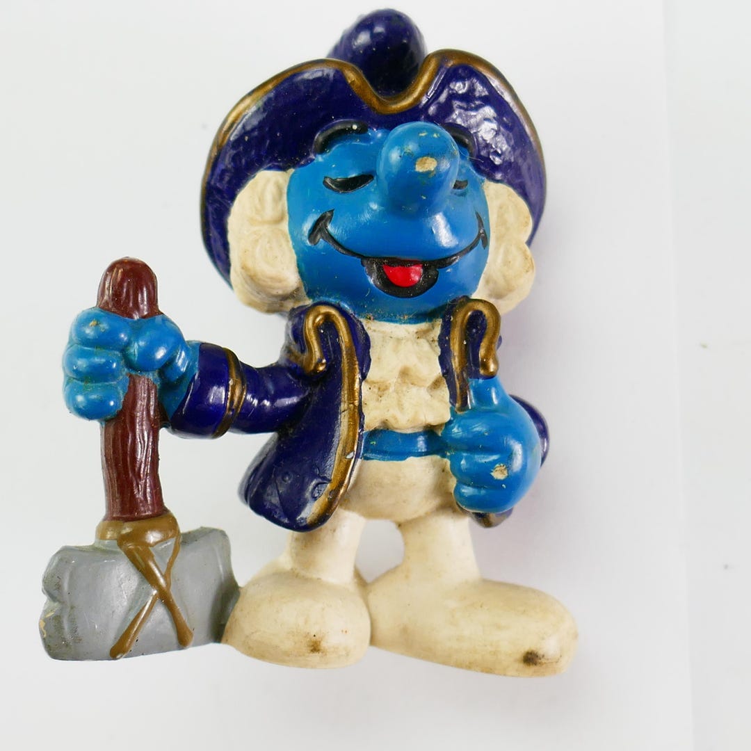 Vintage Smurf Figure George Washington 1984 Rare Schleich Peyo PVC ...
