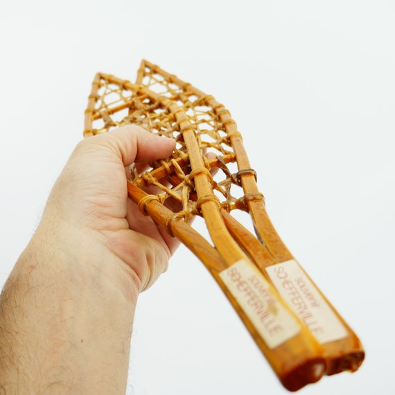 Toys & Games Vintage Snowshoes 19,5'' wood miniature Schefferville ...