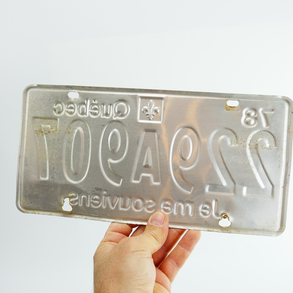 Vintage 1978 Quebec License Plate 229A907 Automobile ID Wall Hanging La ...