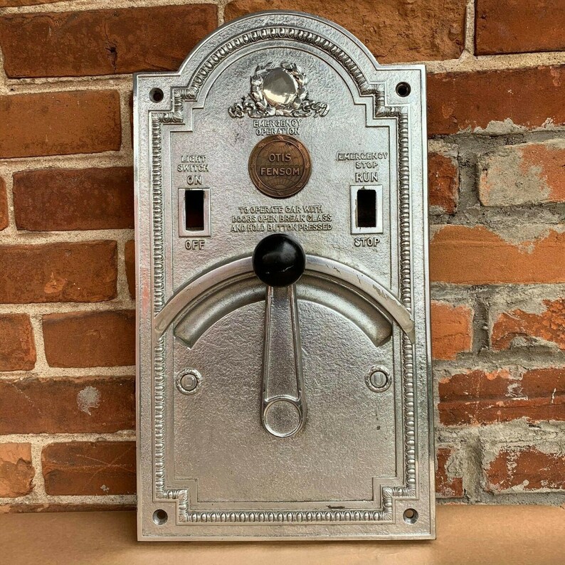 Antique Otis Fensom Elevator Chrome Metal Control Panel Floor | Etsy
