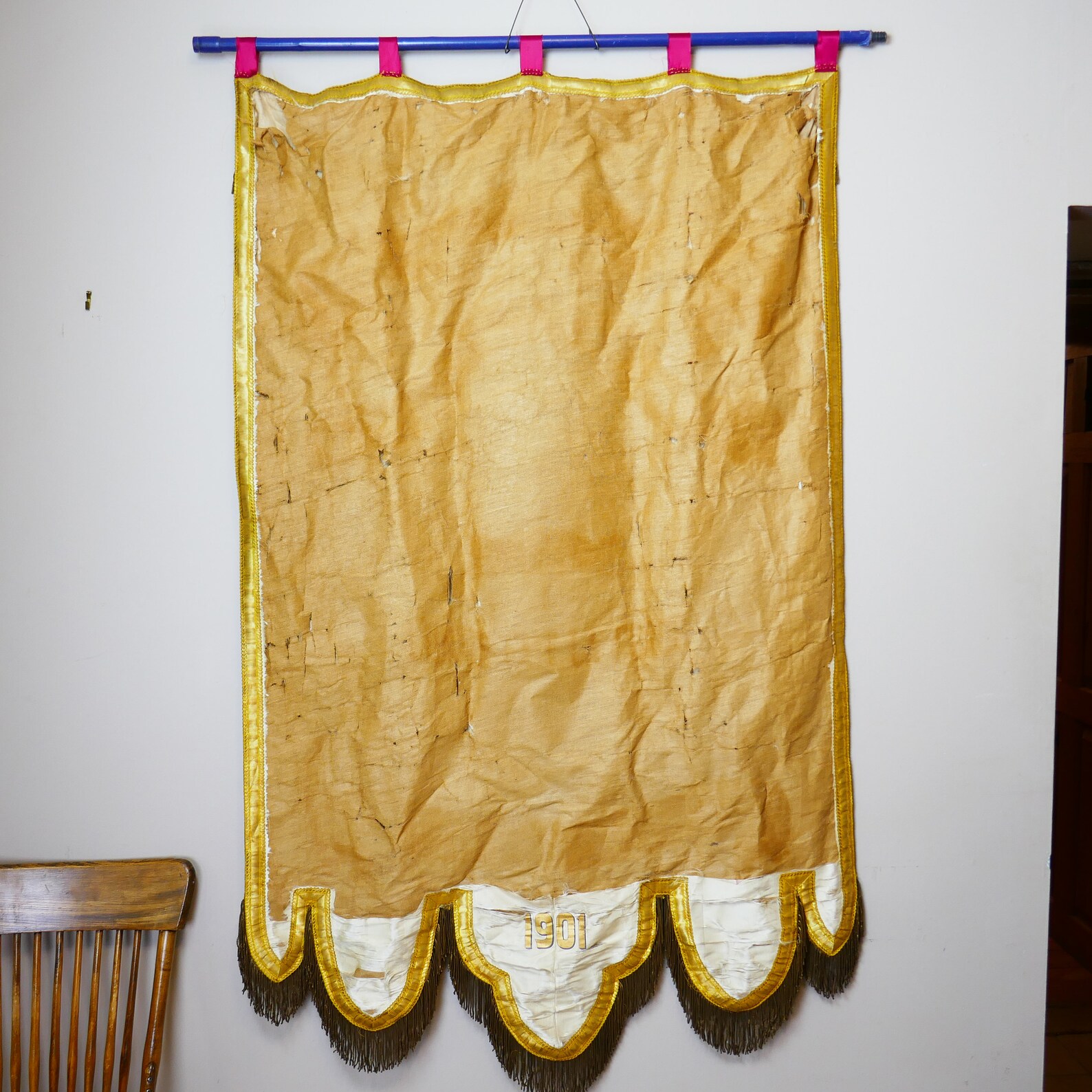 1901 Antique Magnificent Gold Catholic Banner Catholic Religious ...