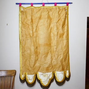 1901 Antique Magnificent Gold Catholic Banner Catholic Religious ...