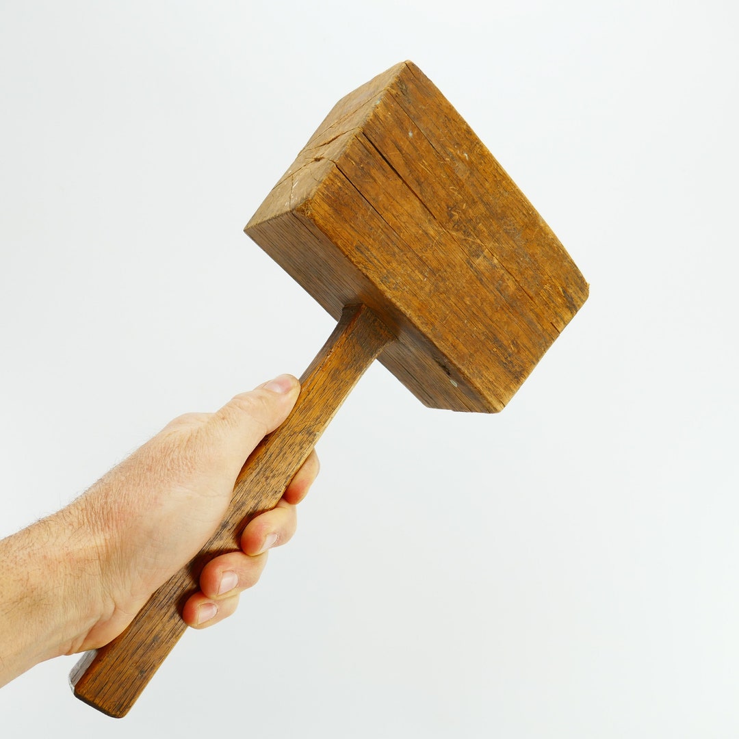 CARPENTER Antique Wood Carvers Mallet Carving Hammer Woodworking Tool ...