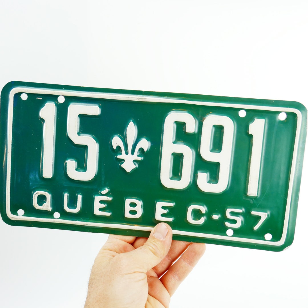 Vintage 1957 QUEBEC LICENSE Plate - 15 691 Fleur De Lys - Etsy