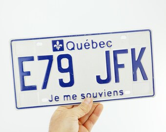 Vintage 1975 Quebec License Plate Automobile ID Wall Hanging La belle ...