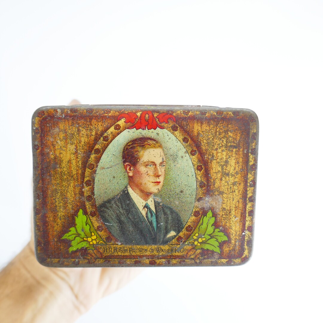Rare Tin KING EDWARD VIII Can Advertising Pavilions Souvenir Coronation ...