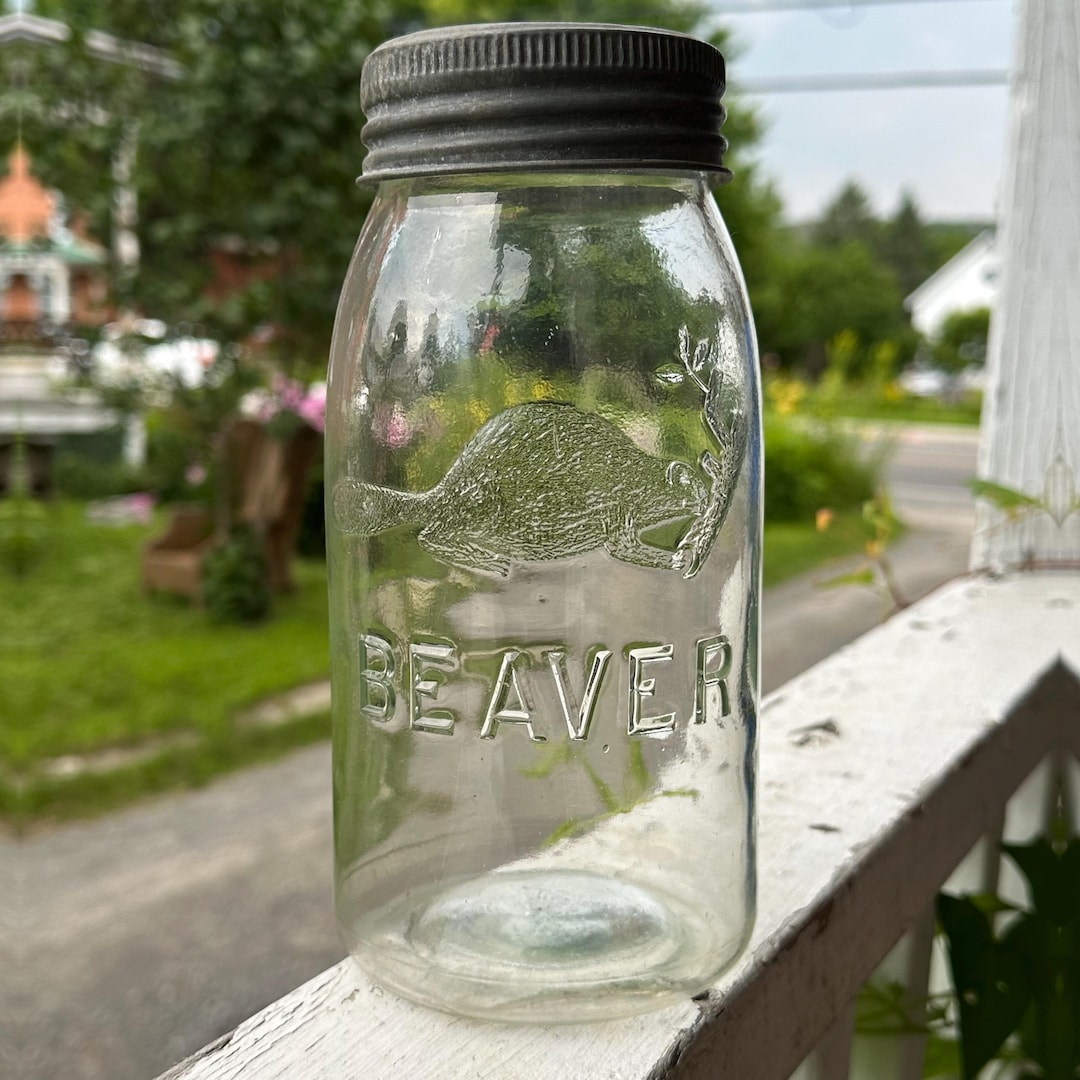 Antique BEAVER Fruit Canning Jar 8 / Mason Jar - Etsy