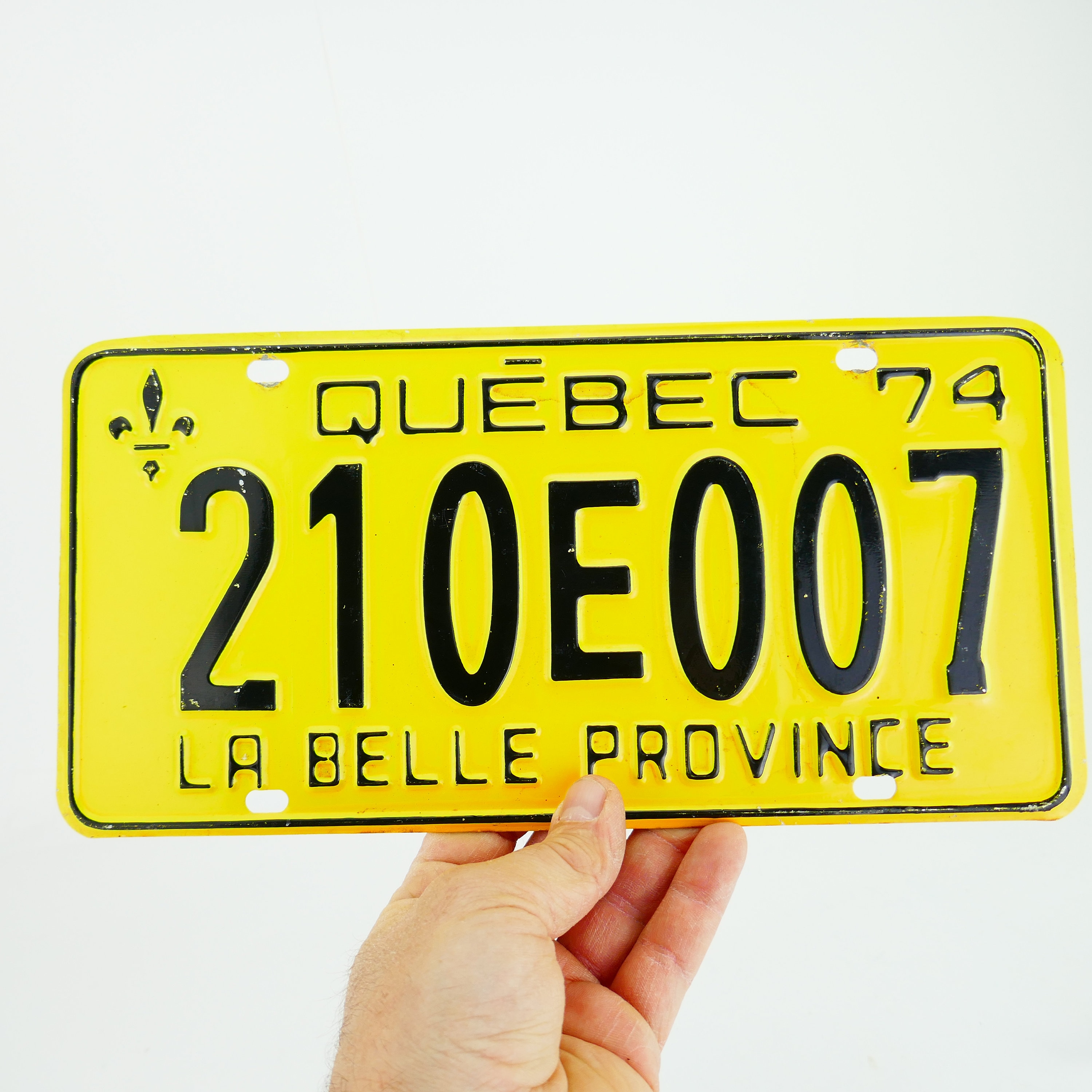 Vintage 1974 Quebec License Plate Automobile ID Wall Hanging | Etsy