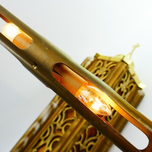 Antique Church Gold Tone Art Deco Cross Funeral Lamp Crucifix Light ...