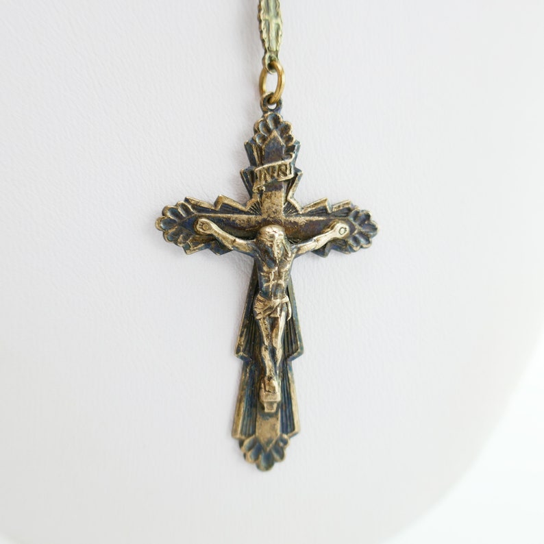 Vintage Religious Rosary Silver STERLING Catholic INRI Rosary - Etsy