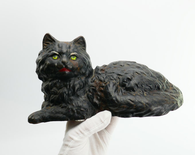 Vintage Cast Iron Black Cat Kitten Door Stopper hubley Style - Etsy Vintage Cast Iron Black Cat Kitten Door Stopper hubley Style - Etsy