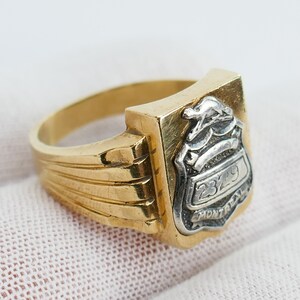 Vintage Police Officer or Firefighter Gold Ring Montreal Beaver 10K ...