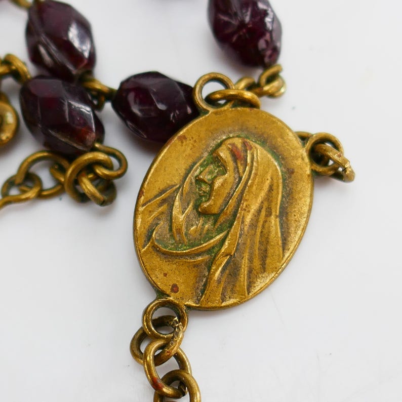 Vintage / Antique Religious Rosary Catholic INRI Rosary Chapelet DARK ...