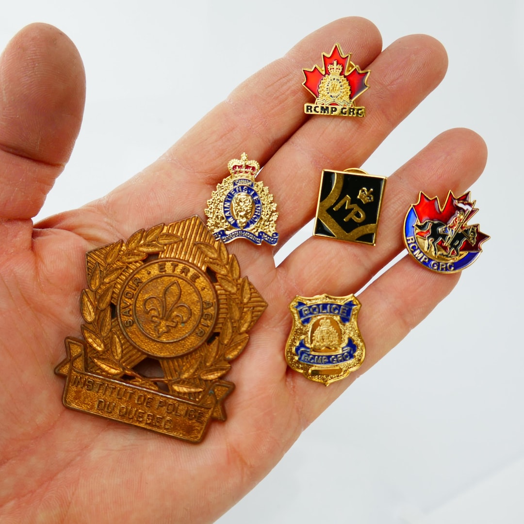Lor of 6 Vintage Pin RCMP Horse Police Enamel Gold Tone Canada GRC MP ...
