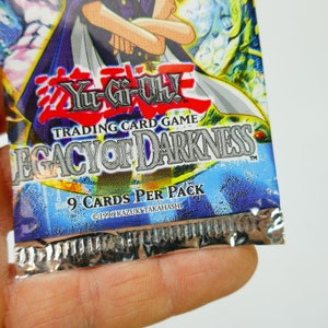 SEALED Yu-gi-oh Legacy of Darkness NOS Booster Pack 9 Cards Vintage Pack KONAMI Yugioh Copyright ...
