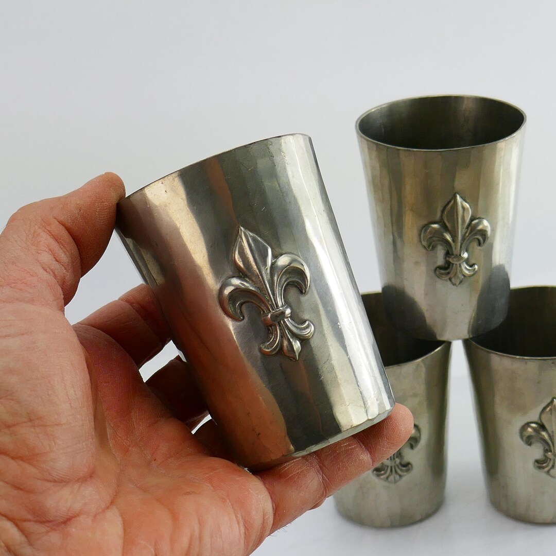 Vintage Louis Bernard Etain Cup Quebec Medieval Style Drink Bar Étain ...