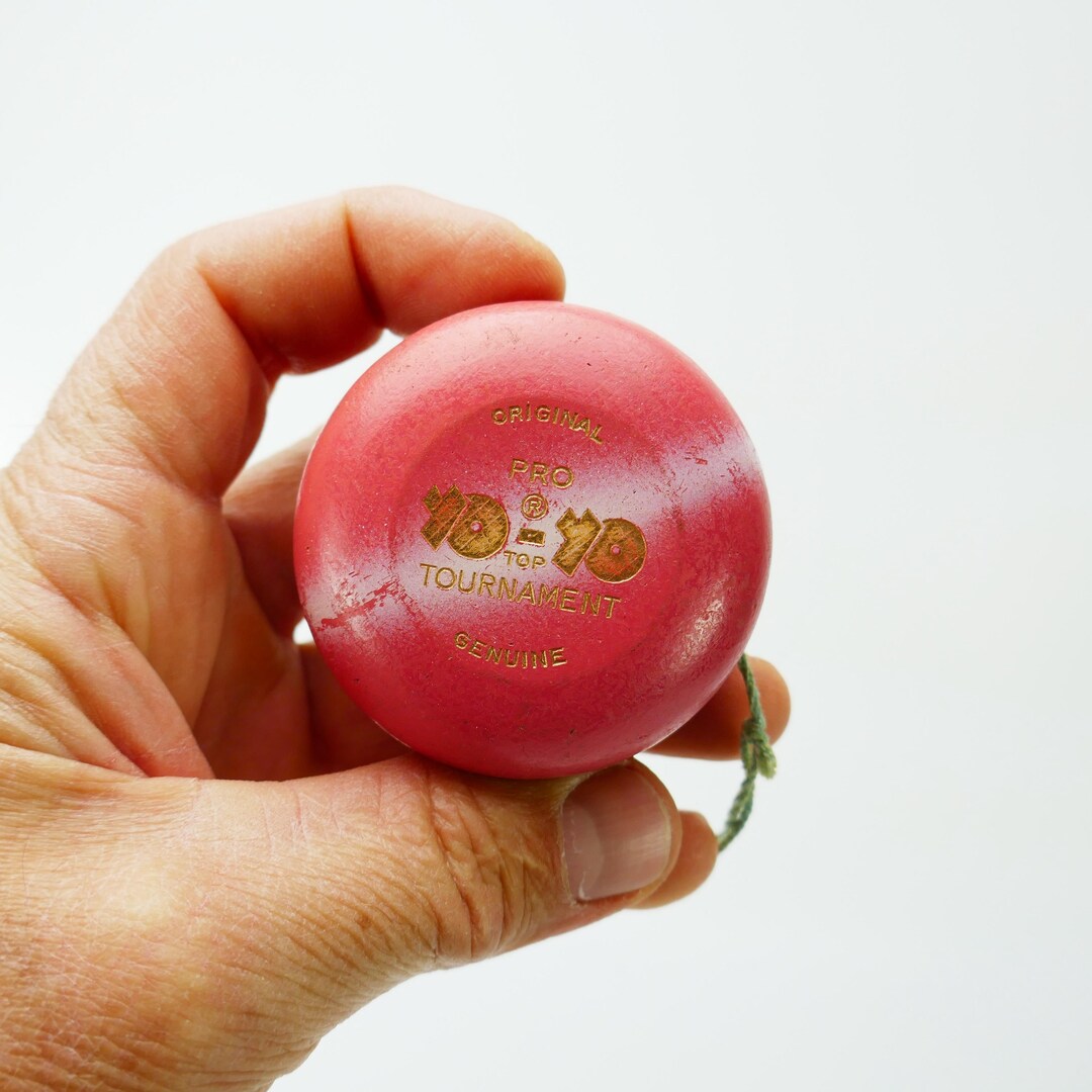 Vintage Original Pink / Stipe Pro Top Tournament Yo-yo Yoyo Wood Sweden ...
