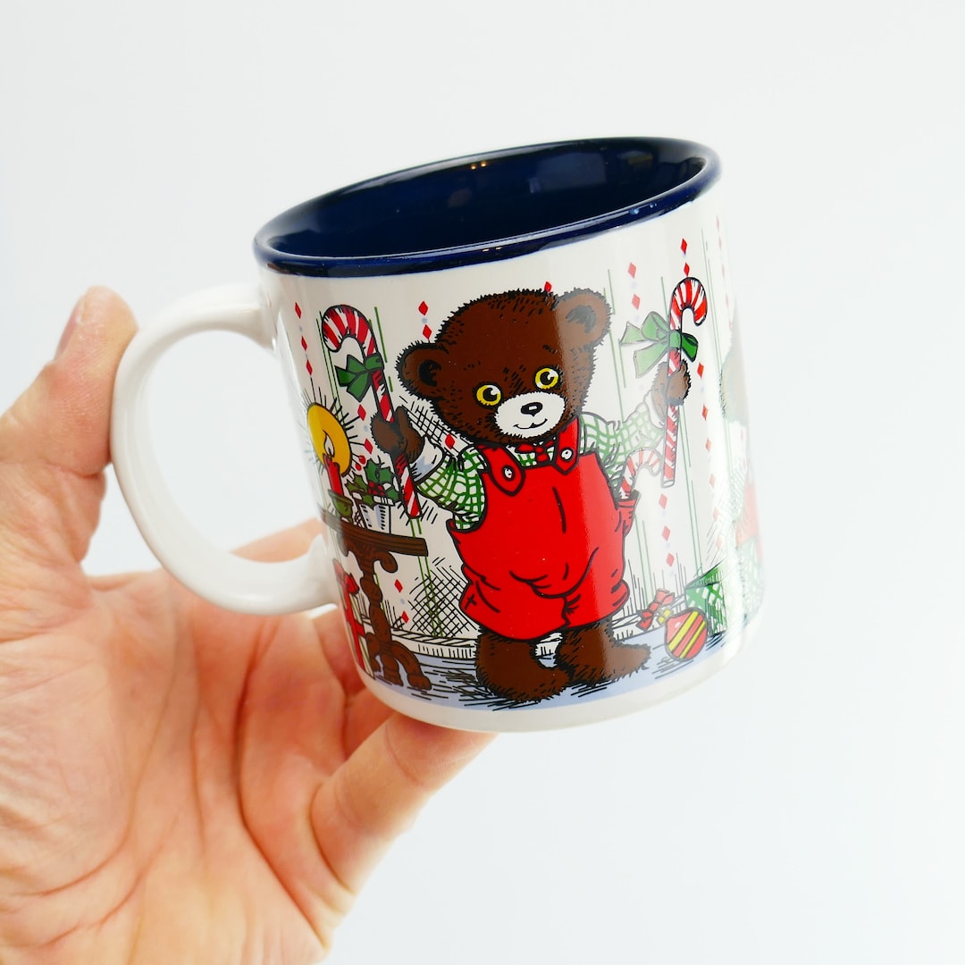 Vintage Potpourri Press Mug Teddy Bear Christmas Mug Coffee Gift ...