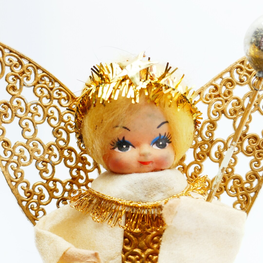 Vintage Plastic Angel Tree Topper Top Christmas Ornaments Kitschmas ...