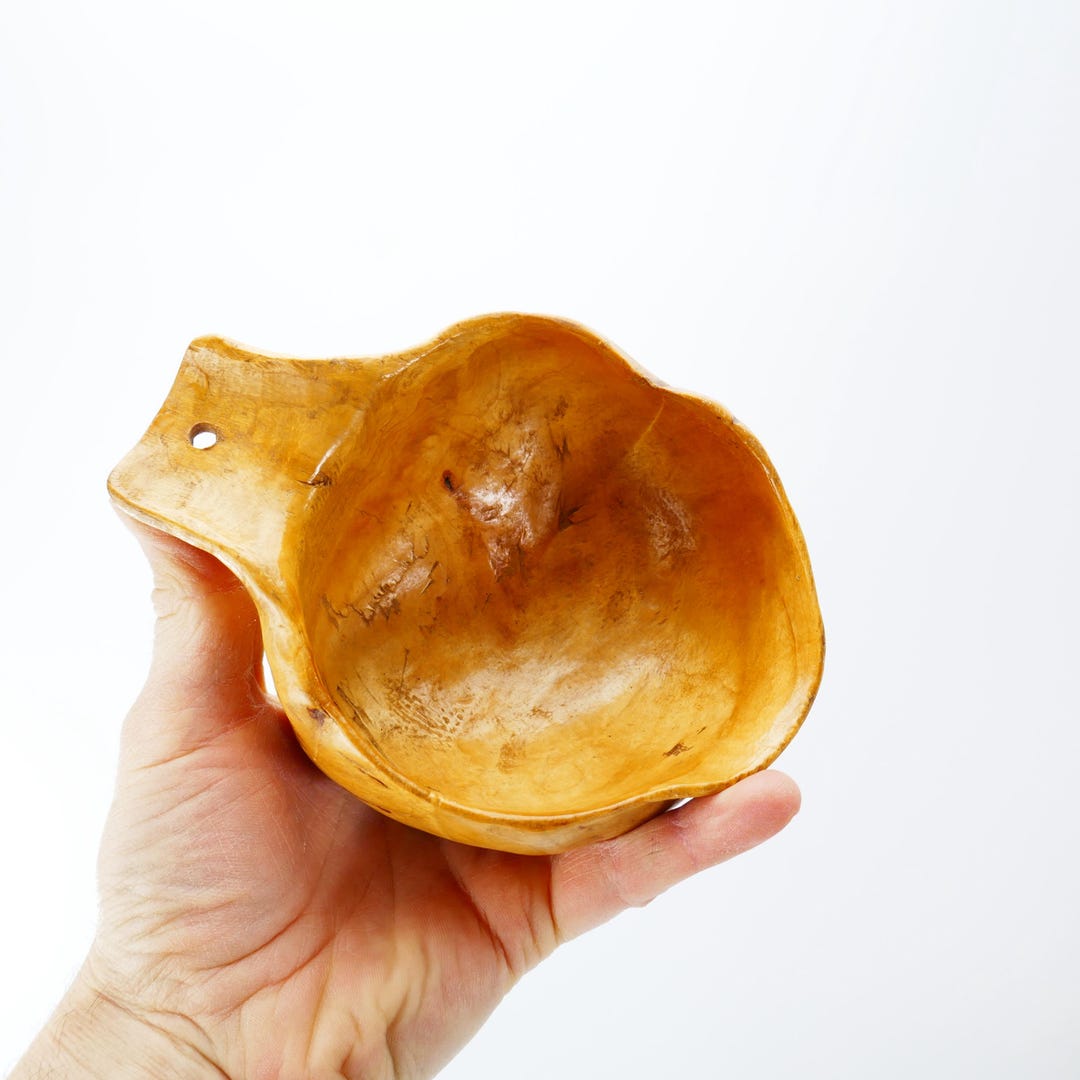 Vintage Canoe Cup Wood Carved Folk Art 4.5" Canadiana Hand Made Vintage ...