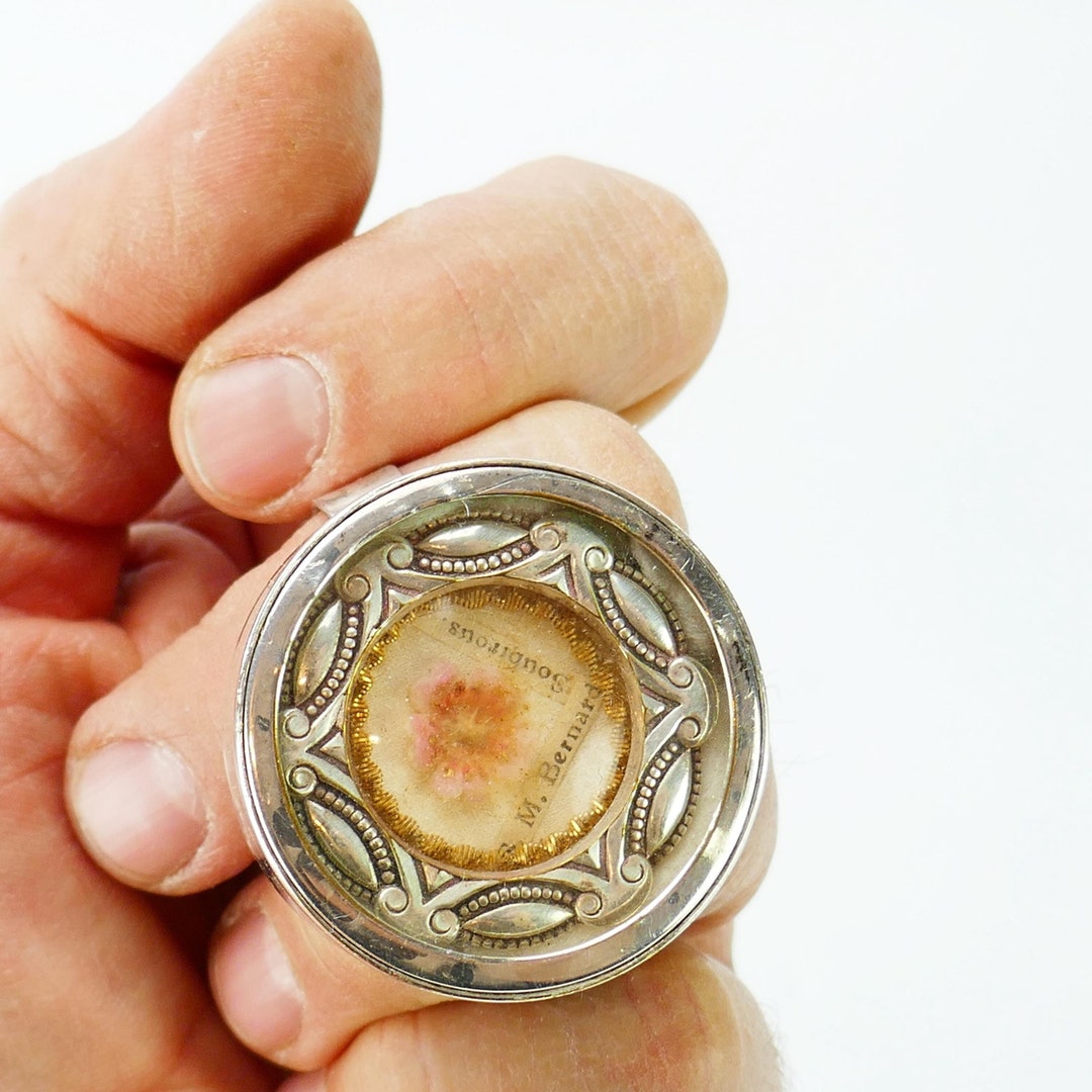 Antique Religious Reliquary Relic Finger Holder Thread Wax Seal Intact ...