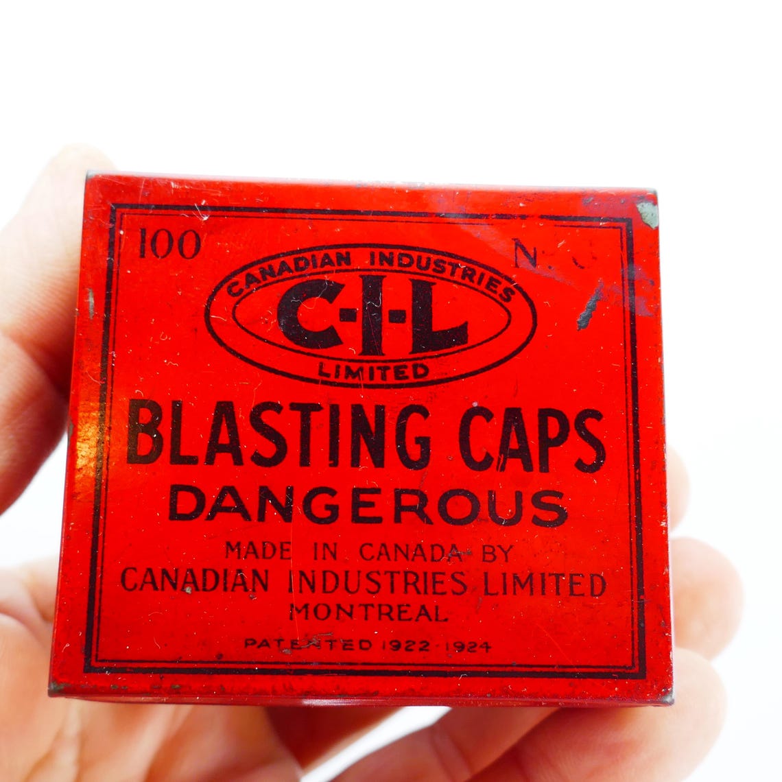 Antique Canada CIL Blasting Caps Tin Cartridge C.I.L. - Etsy