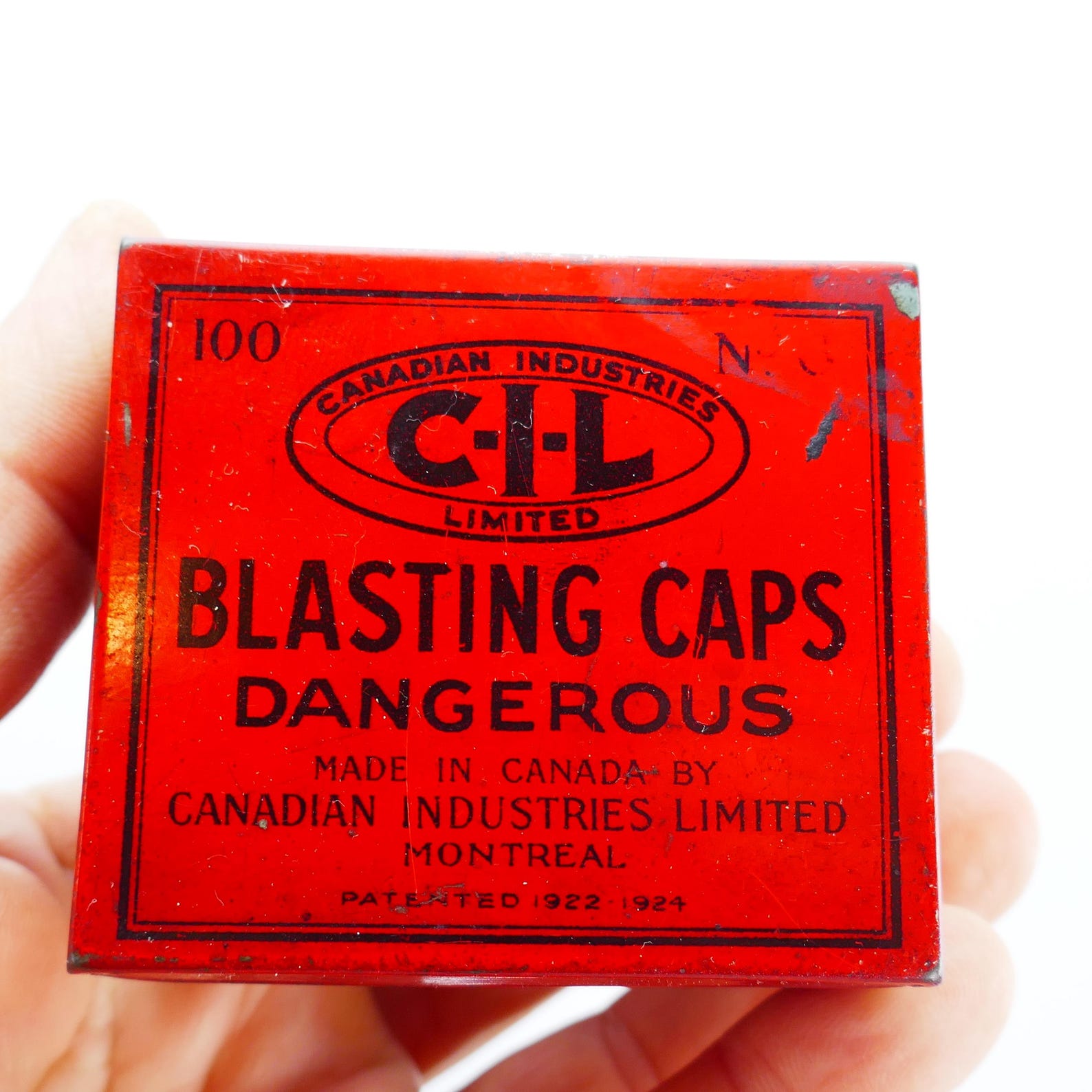Antique Canada CIL Blasting Caps Tin Cartridge C.I.L. - Etsy