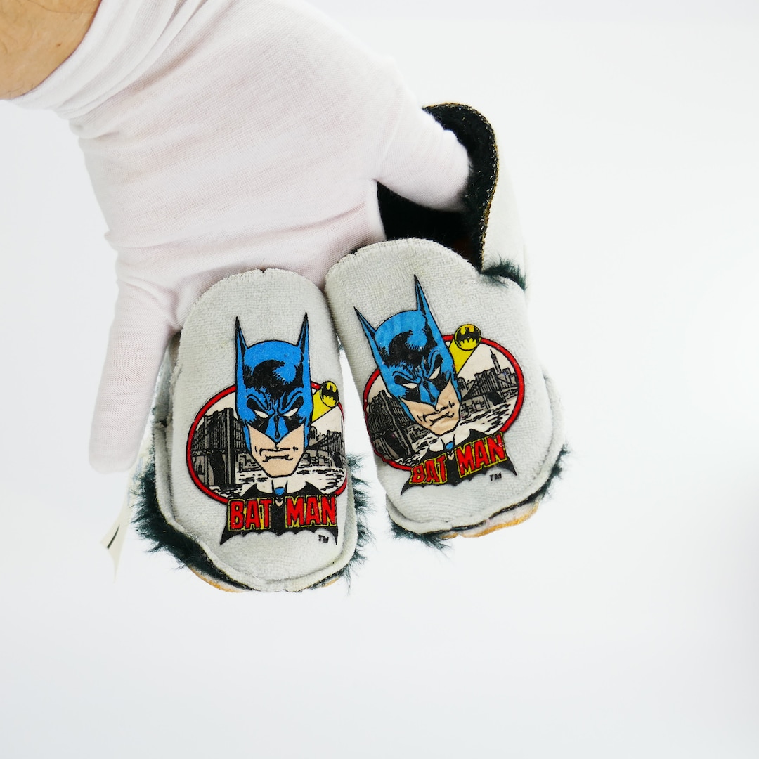 Vintage New Old Stock Batman Slippers Collectible DC Comics 80's Kids ...