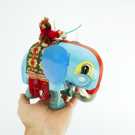 Vintage Monkey Elephant ME776 Tin Toy China Dattery Operated - Etsy ...