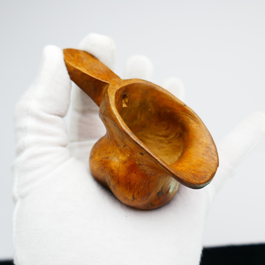 Vintage Native Canoe Cup Wood Carved Folk Art 4" Canadiana Hand Made ...