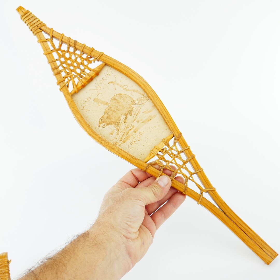 Vintage 1 Snowshoe Kiowarini Huron Beaver Wood Miniature - Etsy