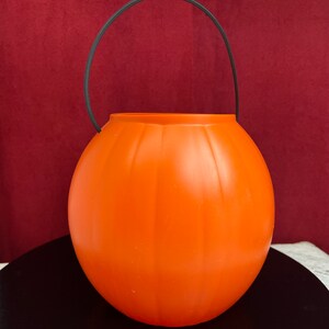 Vintage TPI 1997 Blow Mold Pumpkin Candy Trick or Treat Bucket Jack-o ...