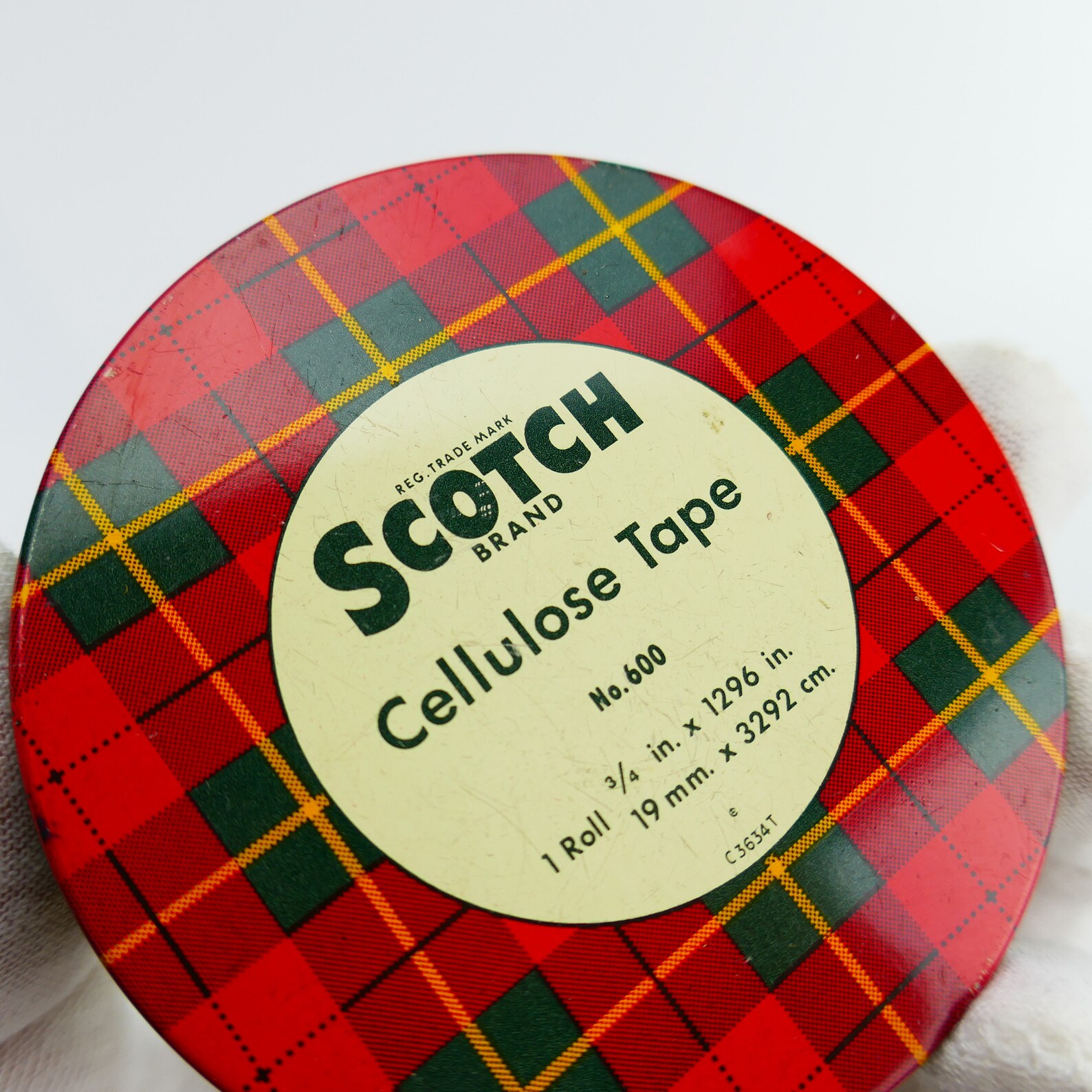 Vintage Scotch Cellulose Tape Round Tin Christmas Decorative Empty - Etsy
