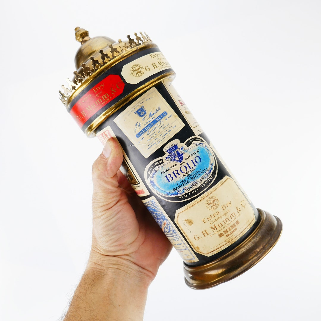Vintage French Advertising Music Box Brass Tone Liquor Decanter MCM - Etsy