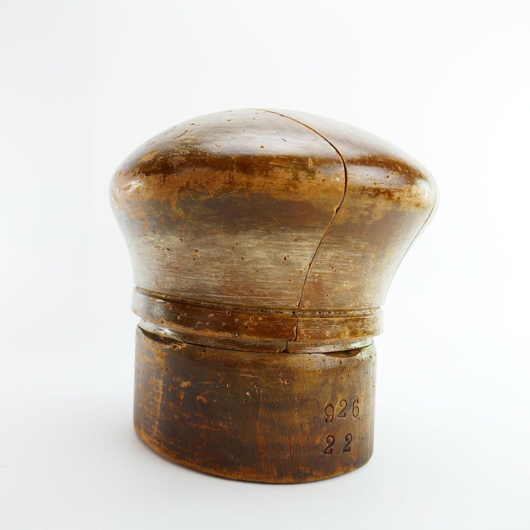 Antique Head Form Mold Antique Vintage Wood Hat Form Block Millinery ...