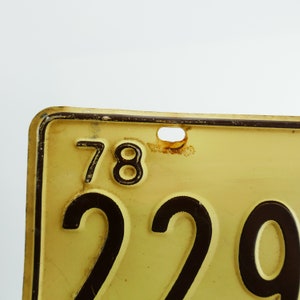 Vintage 1978 Quebec License Plate 229A907 Automobile ID Wall Hanging La ...