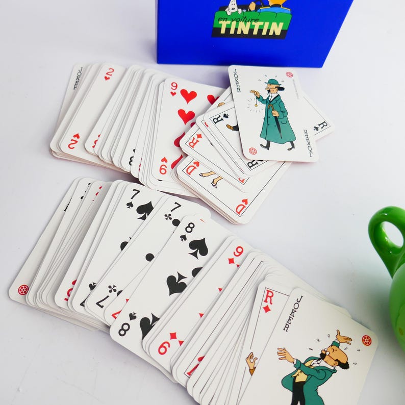 Vintage Tintin Hergé Used Duo Playing Cards in Box - Etsy UK