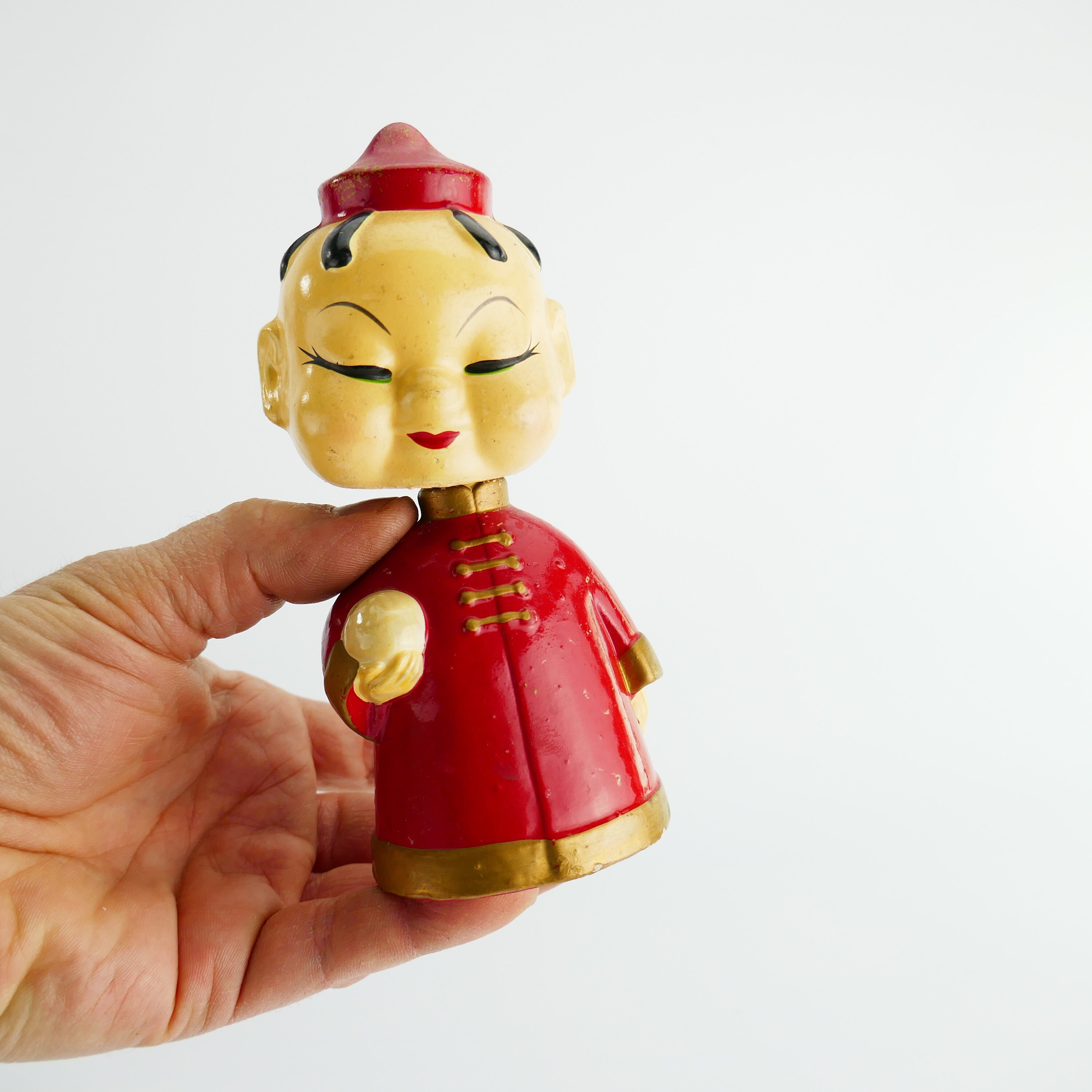 Rare Antique Asian Ceramic Nodder Bobblehead Figurine Figure - www ...