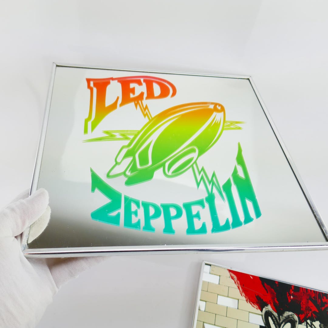 Vintage Carnival Mirror Prize 80's Fair Glass Led Zeppelin - Etsy