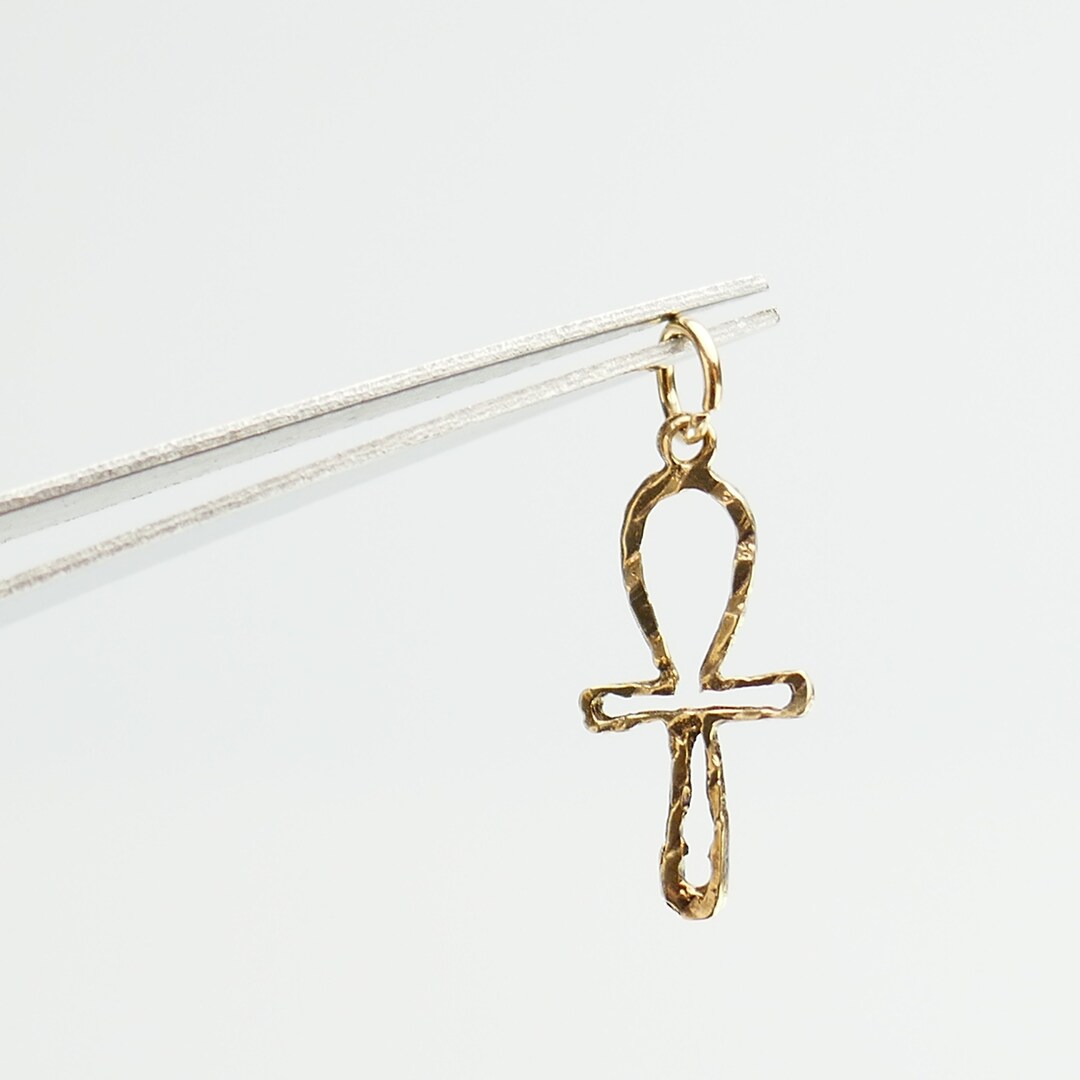 Vintage Ankh Cross Pendant 10k Yellow Gold Egyptian Symbol Tiny Small ...