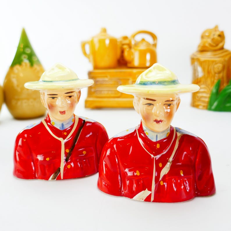 Vintage Salt and Pepper Shakers: Expo67, Squirrel, Stove, Phone - Etsy
