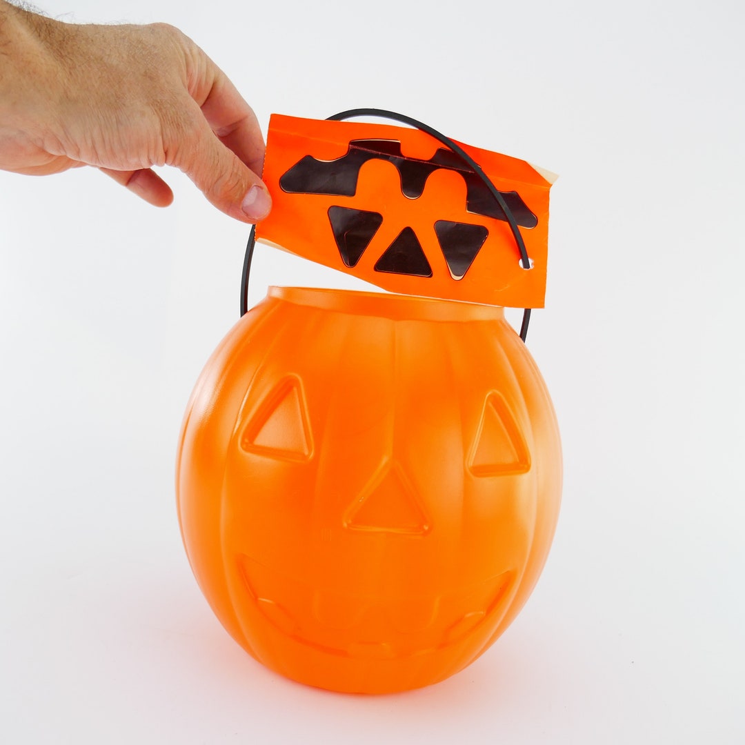 New Old Stock Vintage TPI 1997 Blow Mold Pumpkin Candy Trick or Treat ...