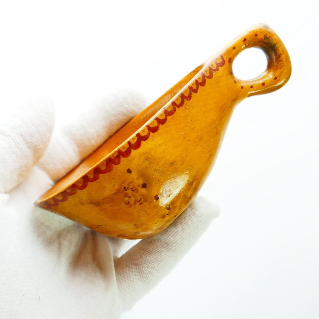 Vintage Birdseye Maple Canoe Cup Wood Carved Folk Art Canadiana Hand ...