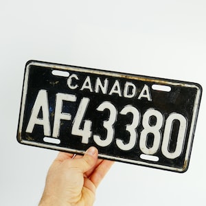Rare Vintage 1950's Canada Military License Plate Canadian Army AF43380 ...