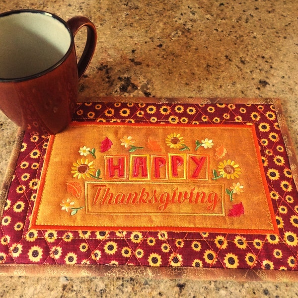 Quilted Mug Rug - Etsy