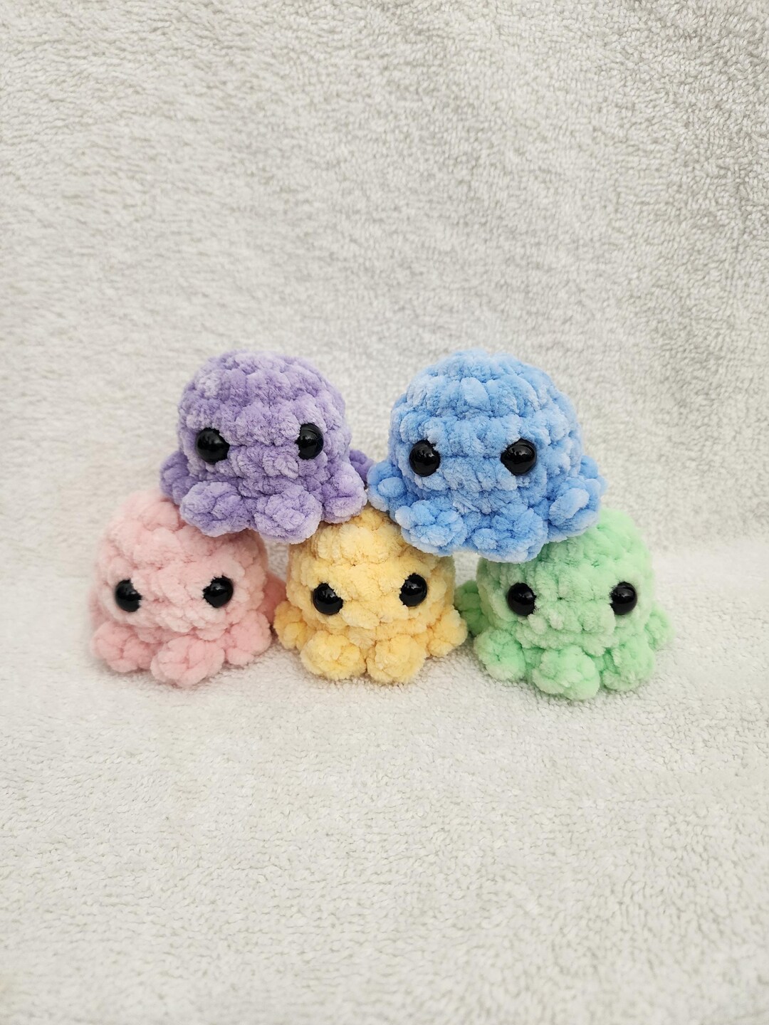 Pick 1 Pastel Rainbow Baby Octopus Amigurumi Plushie, Cute Octo Plushy ...