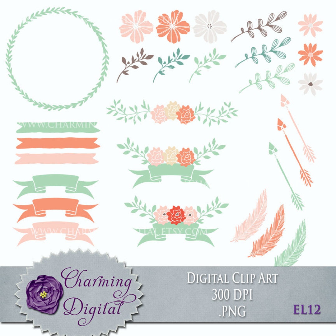 Digital Clip Art for Invitation or Card Making or Digital - Etsy