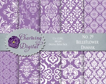 Damask Digital Paper - Etsy