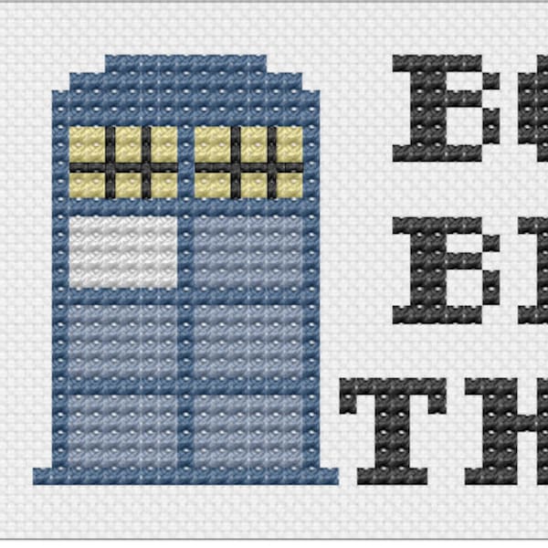 Tardis Cross Stitch - Etsy